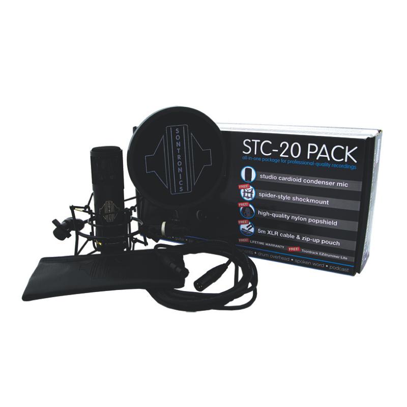 Sontronics STC-20 Pack Microfono Cardioide da Studio con Supporto elastico e Filtro Antipop ...